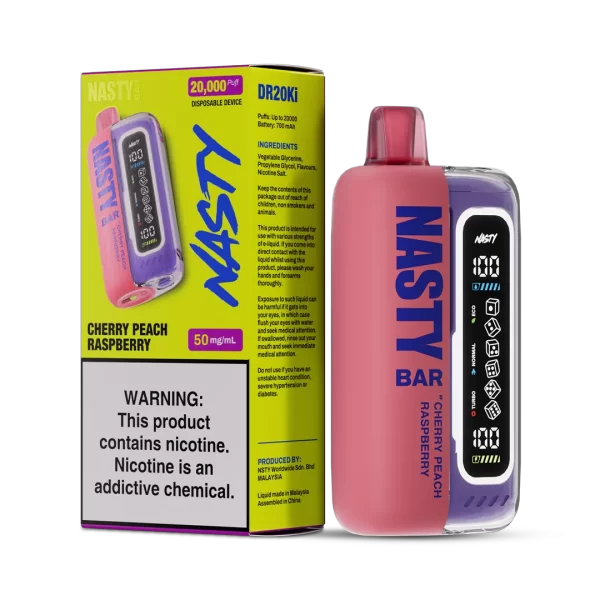 NASTY DR20Ki 20 000 PUFF 5% – CHERRY PEACH RASPBERRY | VapeAlot